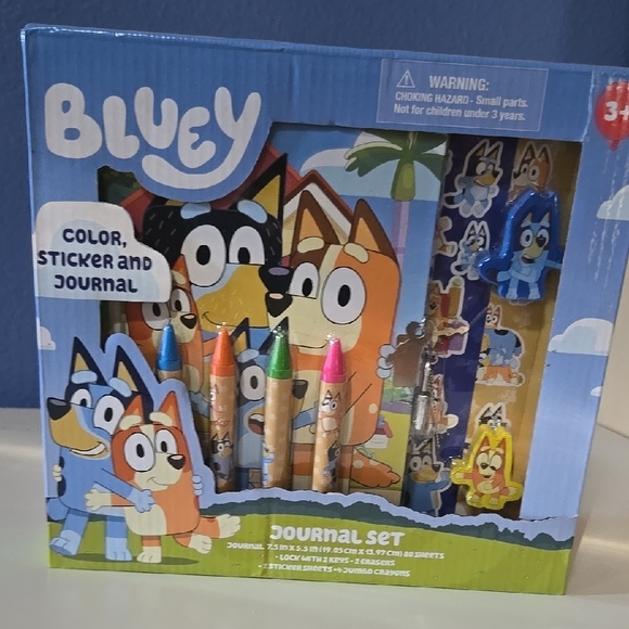 Bluey | Accessories | Bluey Journal Set With Stickers And Crayons ...